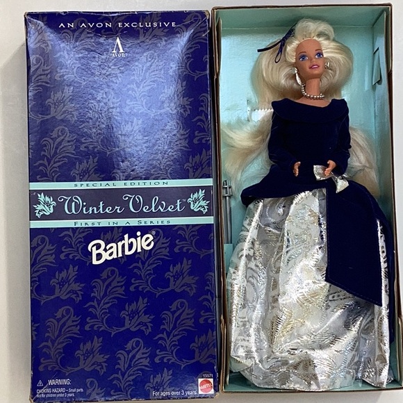 Avon | Toys | 995 Mattel Winter Velvet Barbie Avon Special Edition ...